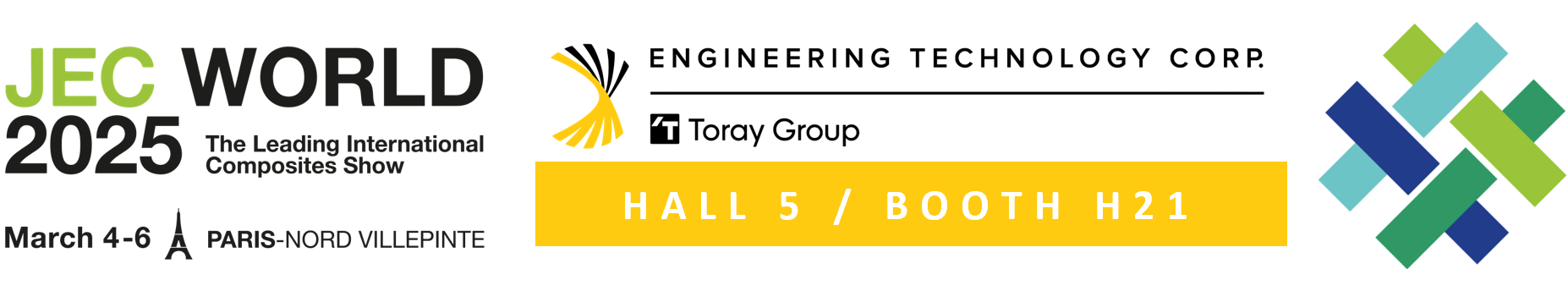 Engineering Technology Corporation at JEC World 2025: Hall 5 / Booth H 21